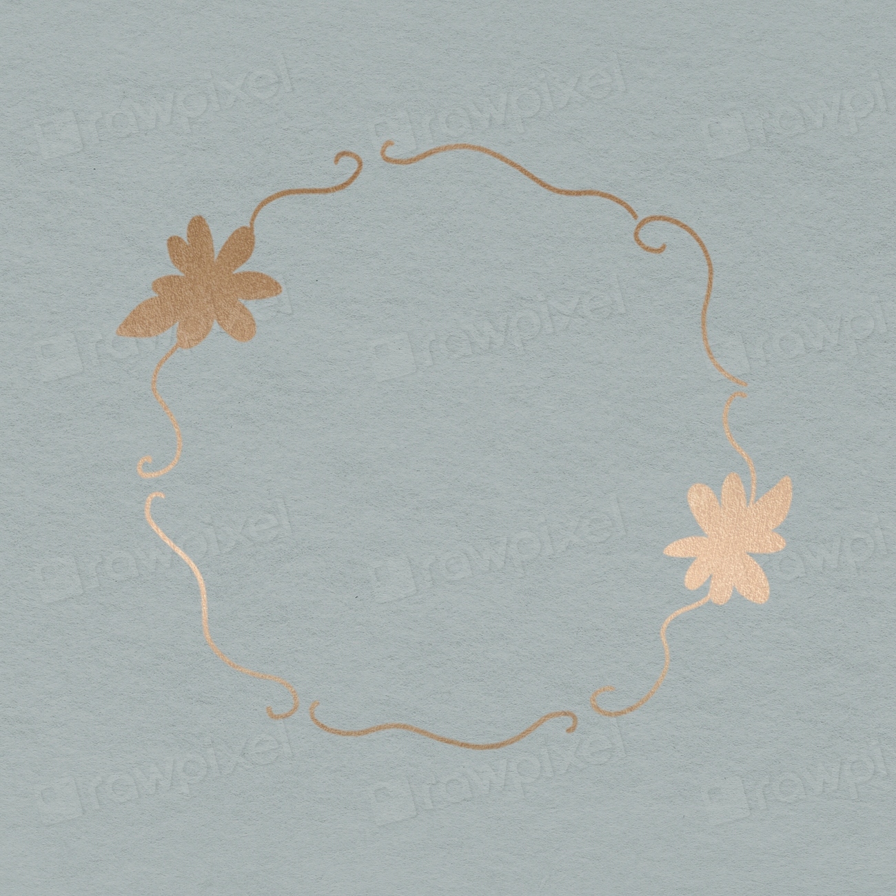 Golden botanical frame design element | Premium PSD - rawpixel