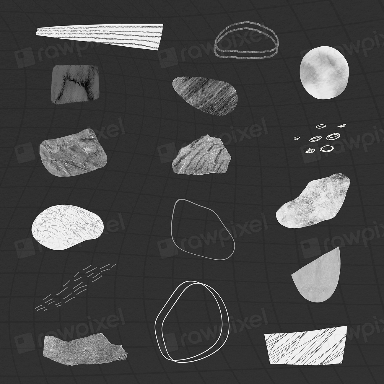 Scribble strokes and gray stone | Premium Vector - rawpixel