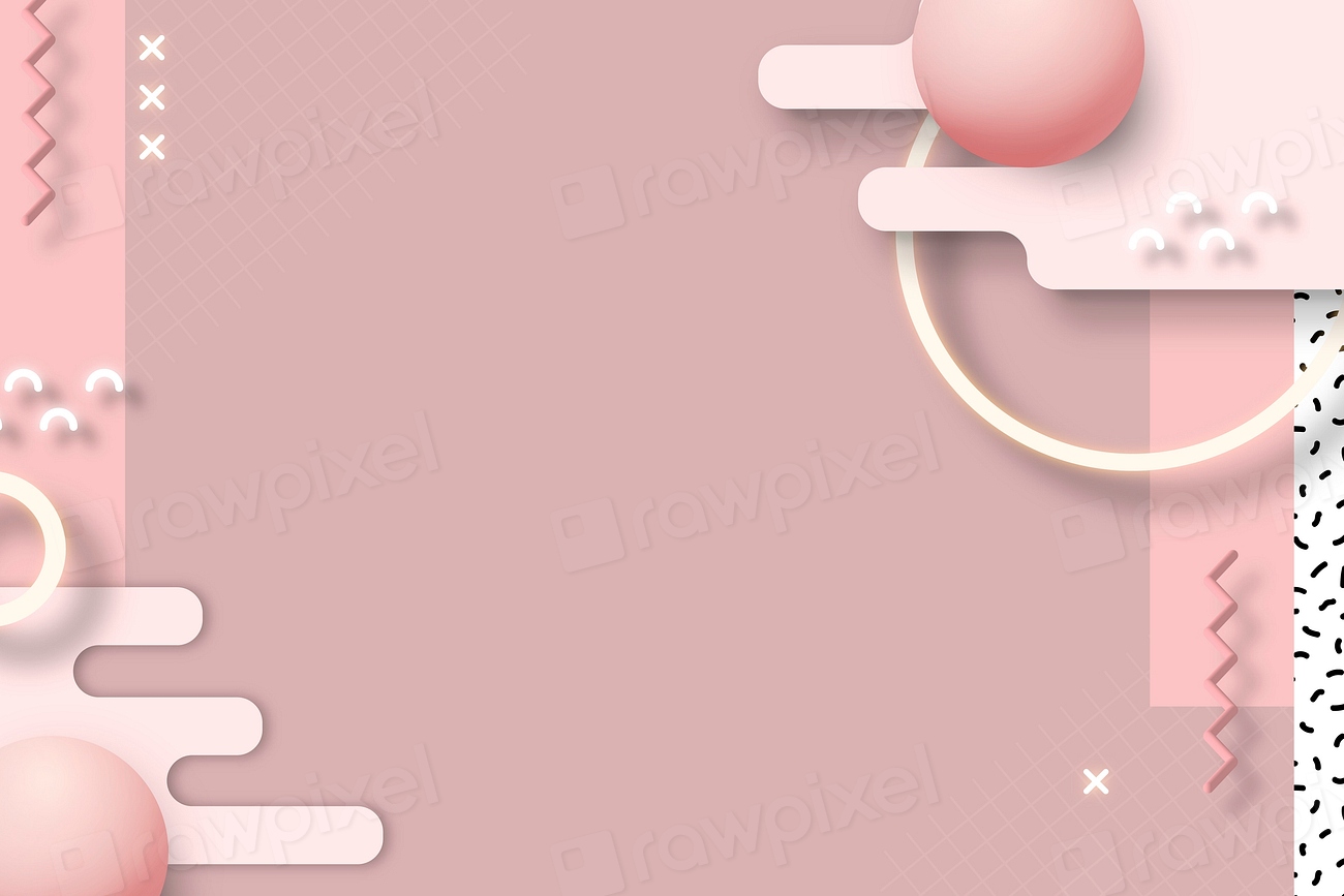 Pink geometric Memphis background vector | Premium Vector - rawpixel