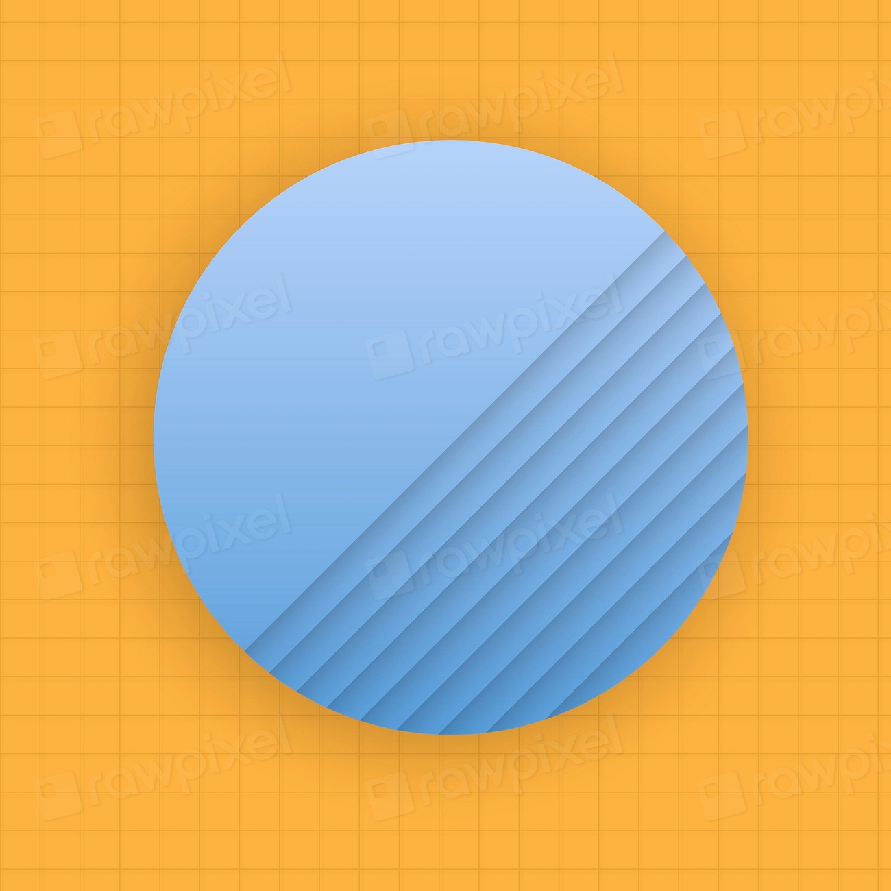 Blue circle yellow background vector | Premium Vector - rawpixel