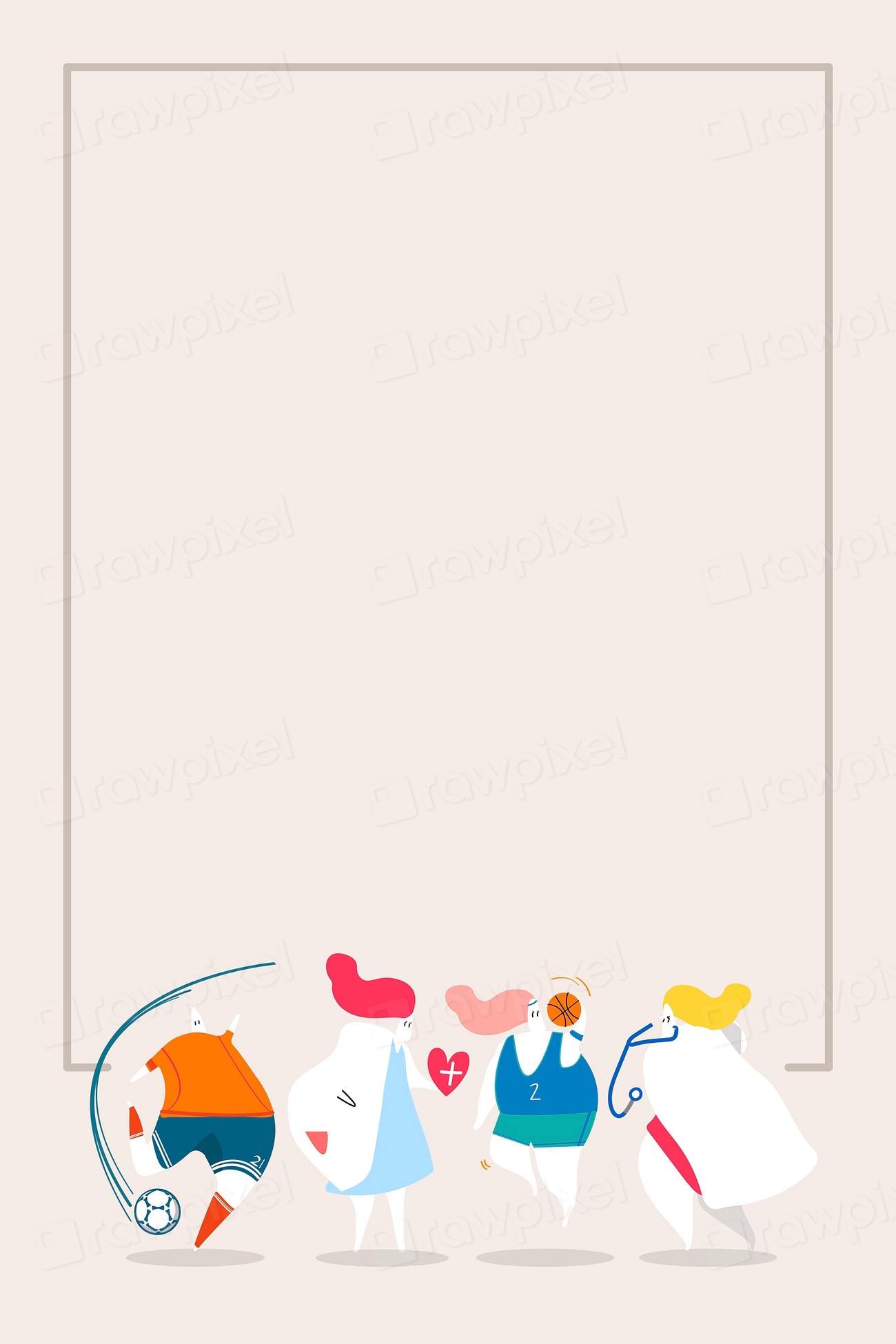 Rectangle frame world health day | Free Vector - rawpixel