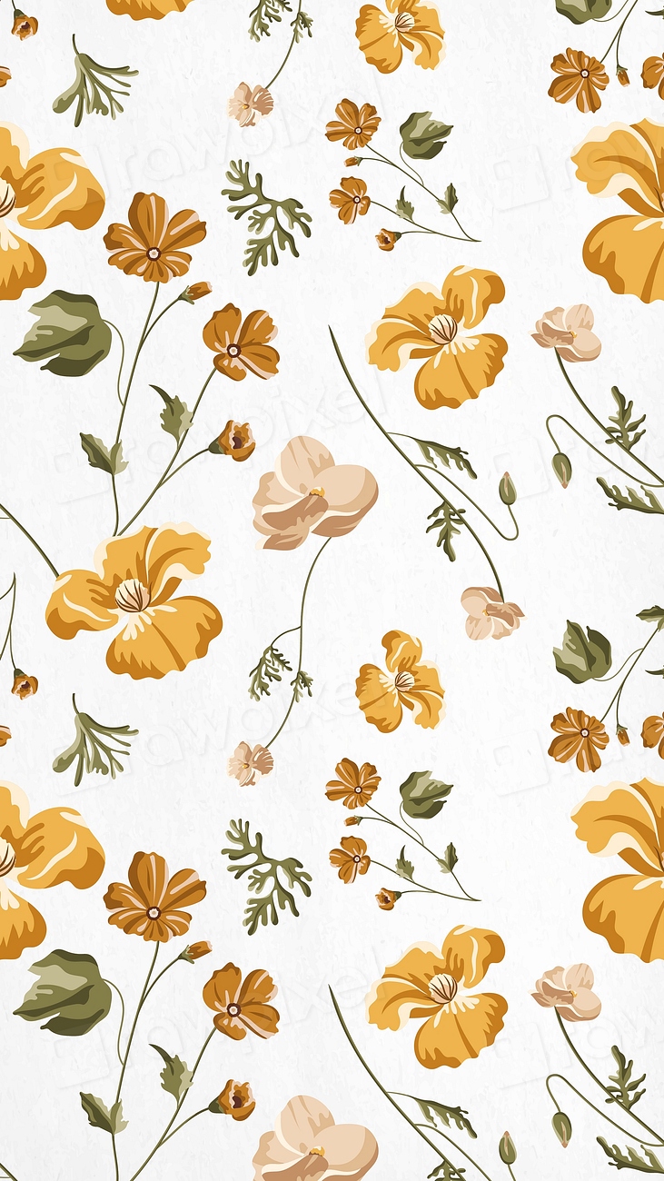 Beautiful yellow flower seamless pattern | Premium Vector - rawpixel