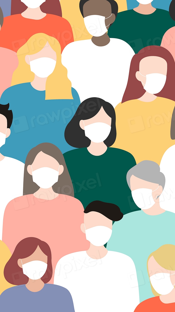 New normal iPhone wallpaper, people | Free Photo Illustration - rawpixel