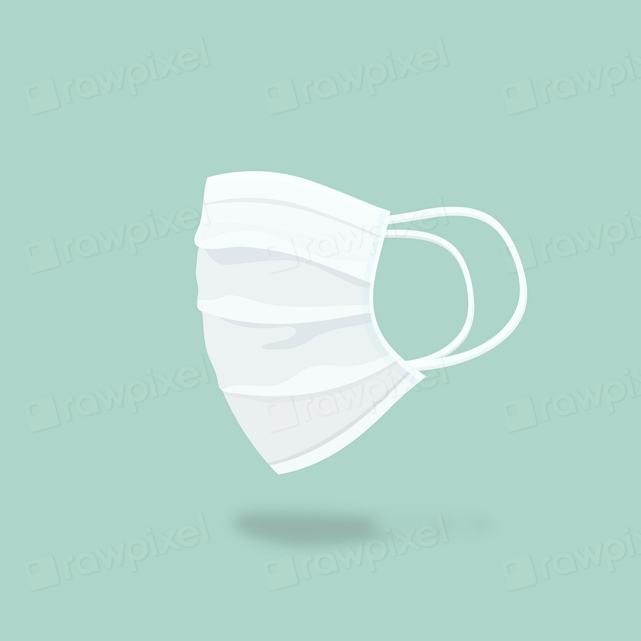 Surgical face mask element vector | Free Vector - rawpixel