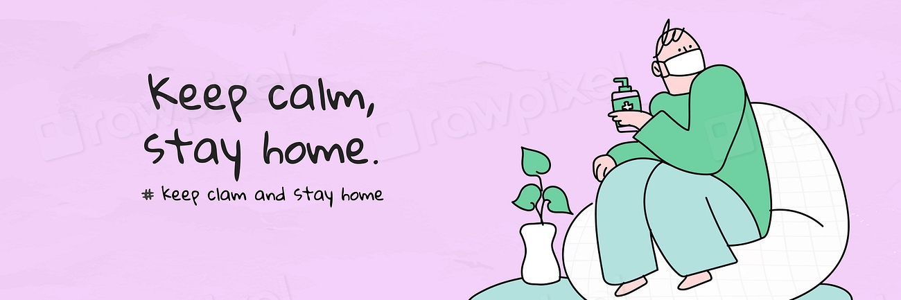 Keep calm, stay home coronavirus | Free Vector Template - rawpixel