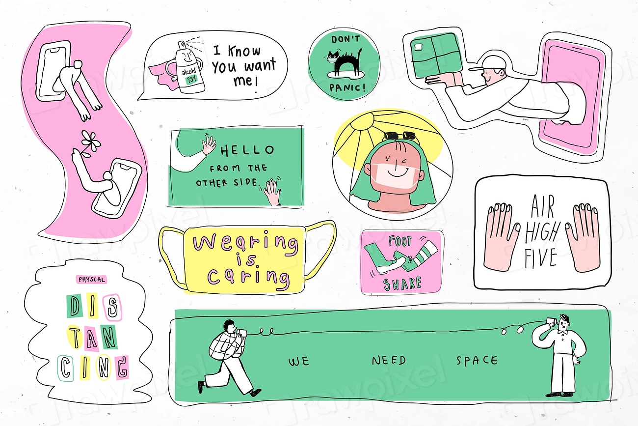 COVID-19 new normal lifestyle vector | Premium Vector - rawpixel