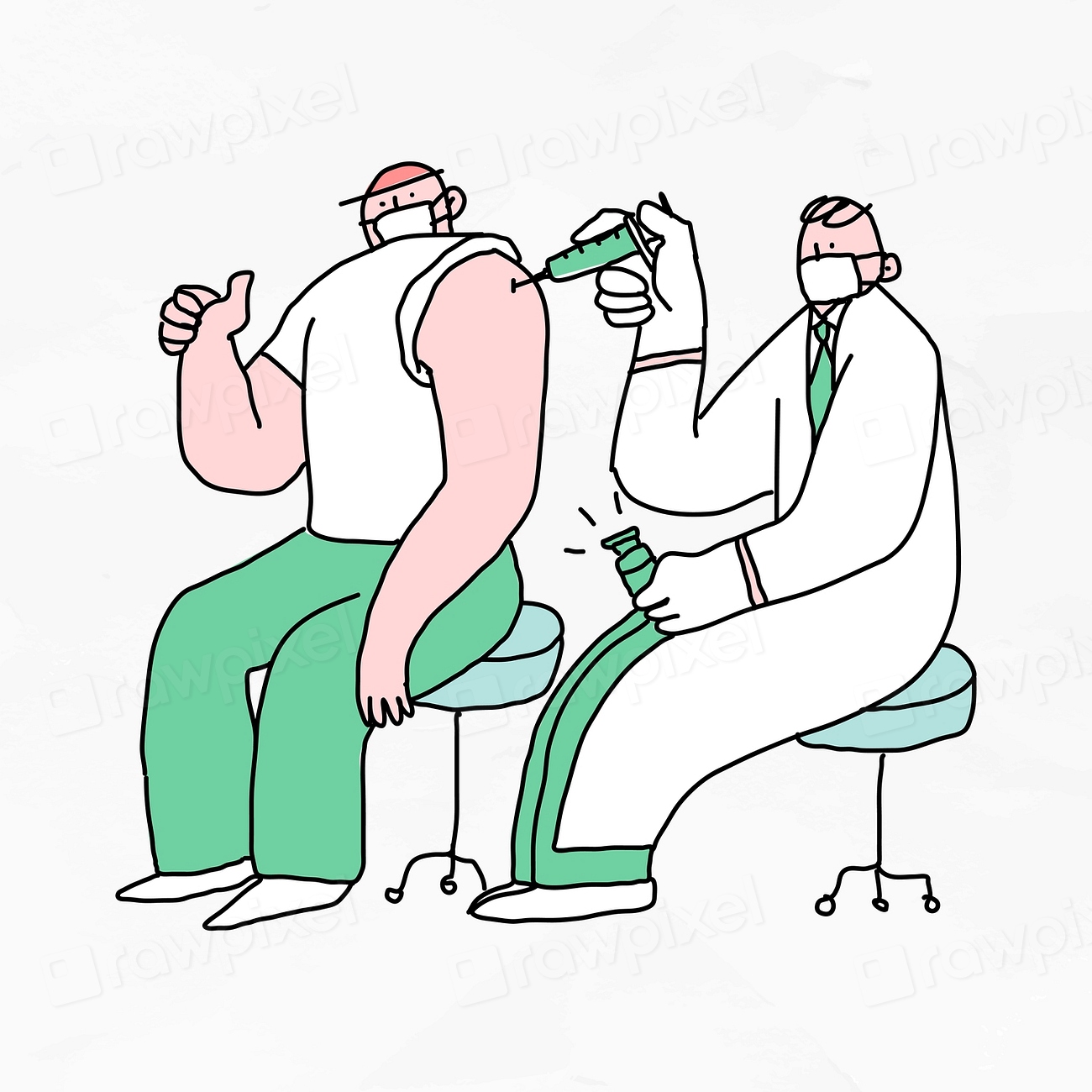 Vaccine injection vector clinical trial | Premium Vector Illustration ...