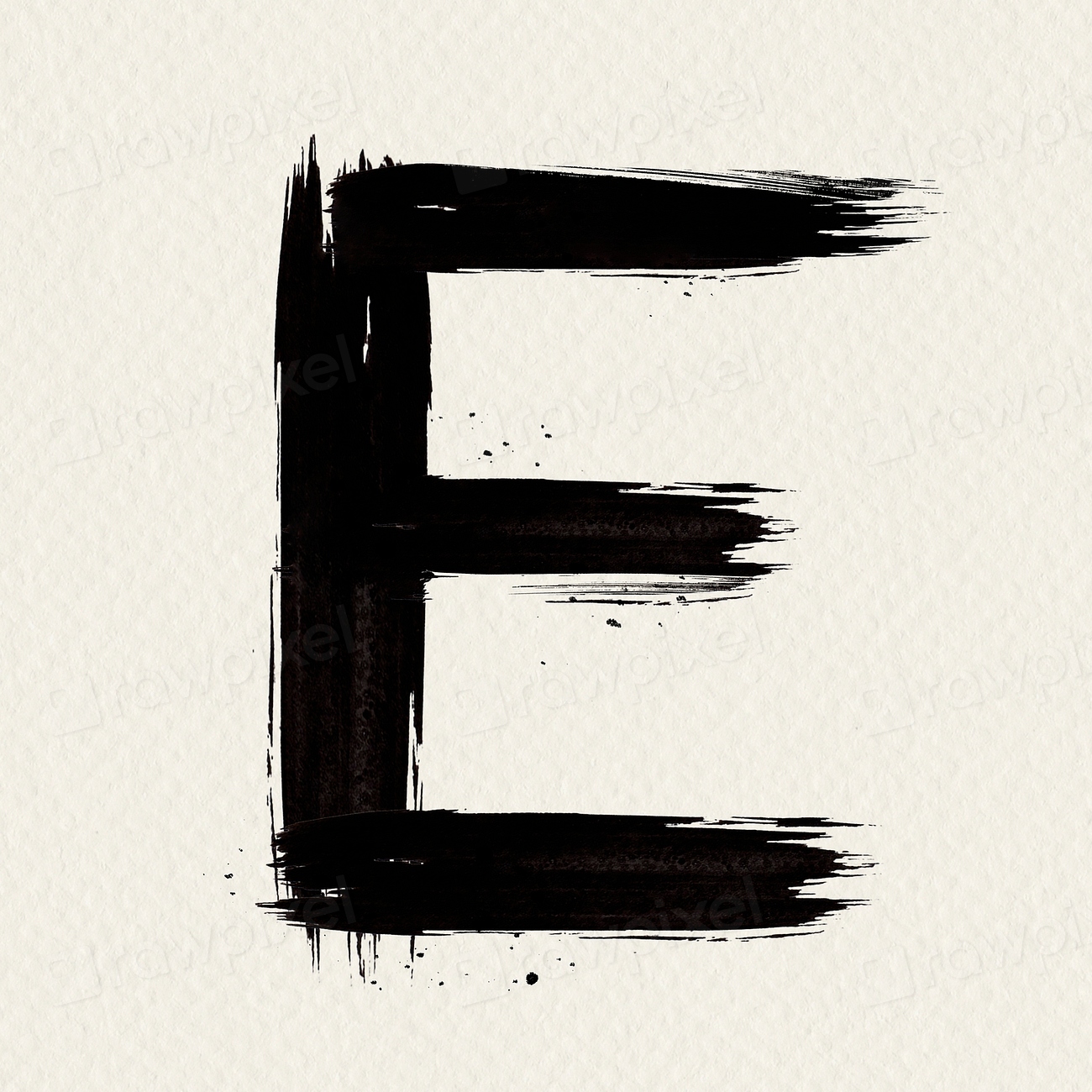 Letter E grunge hand drawn | Premium PSD - rawpixel