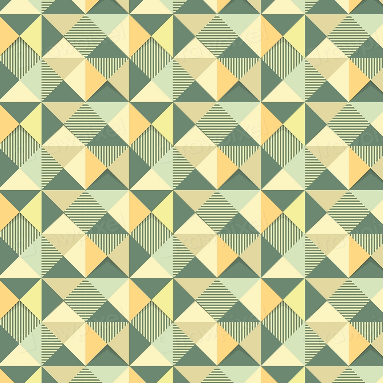 Seamless green geometric triangle patterned | Premium Vector - rawpixel