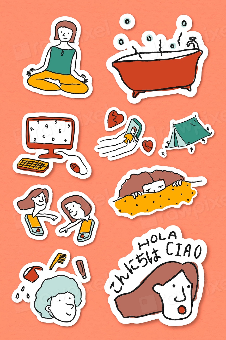 Stuck home do list doodle | Premium Vector - rawpixel