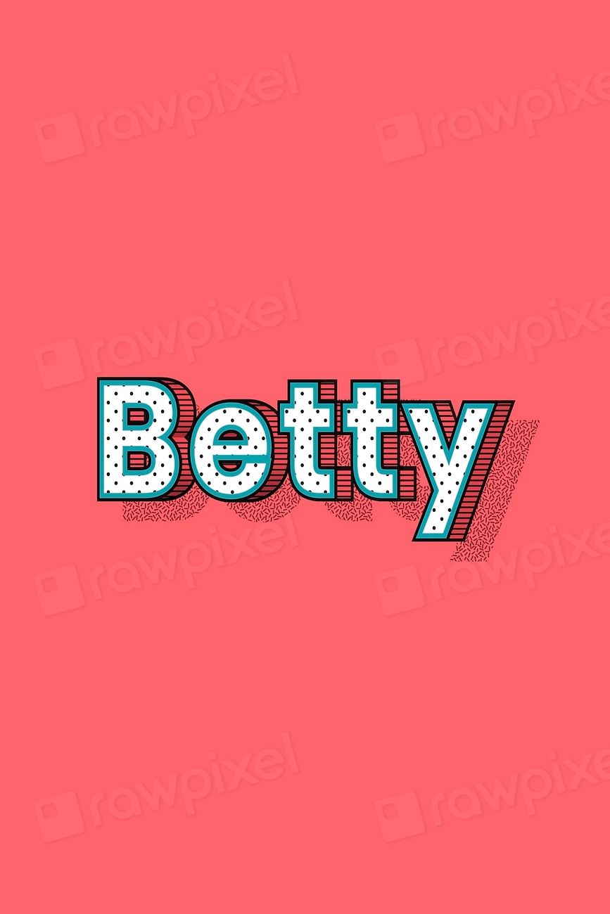 Betty vector halftone word typography | Free Photo - rawpixel