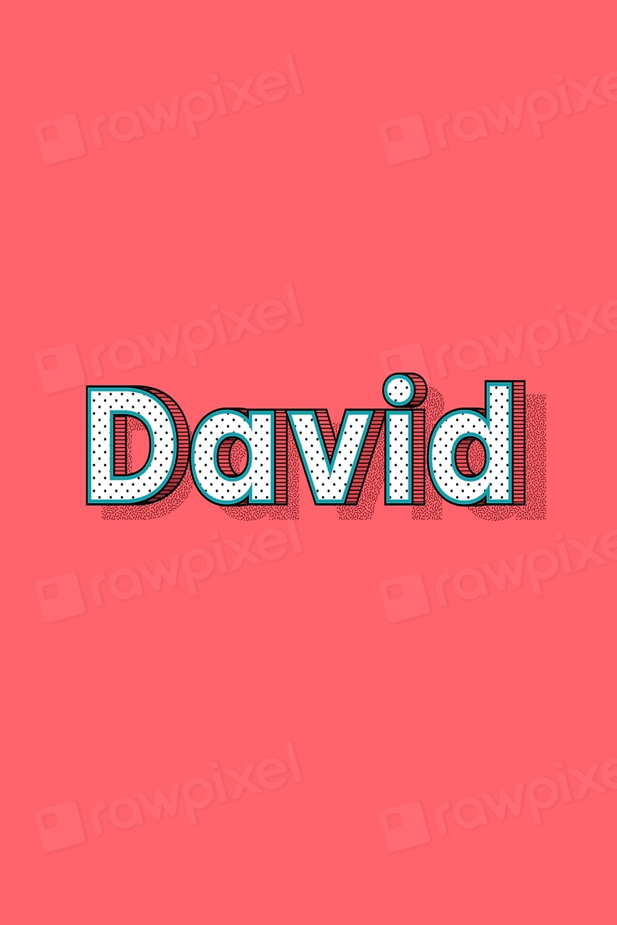 David vector halftone word typography | Free Photo - rawpixel