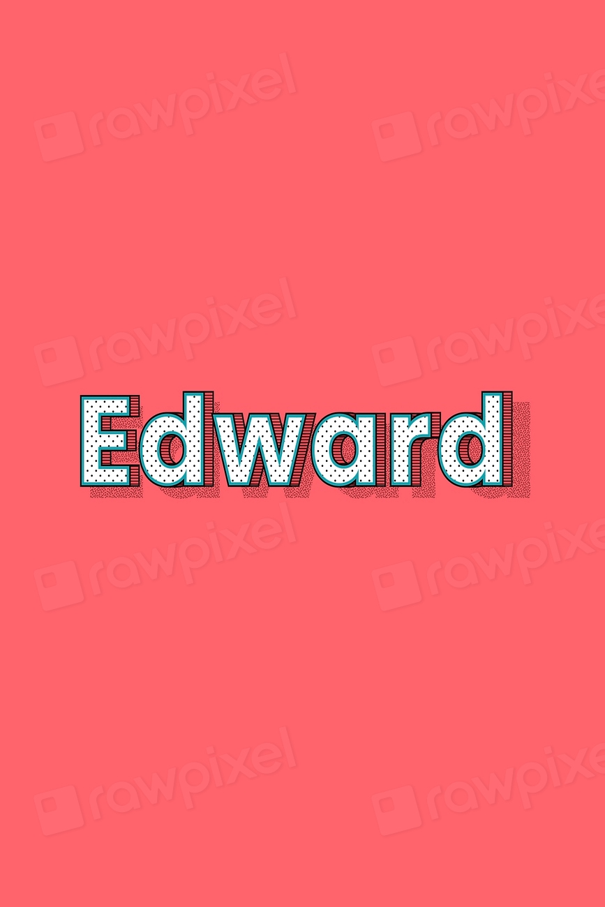 Edward vector halftone word typography | Free Photo - rawpixel