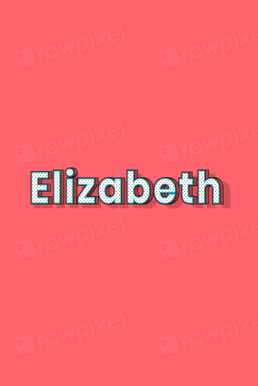 Elizabeth vector halftone word typography | Free Photo - rawpixel