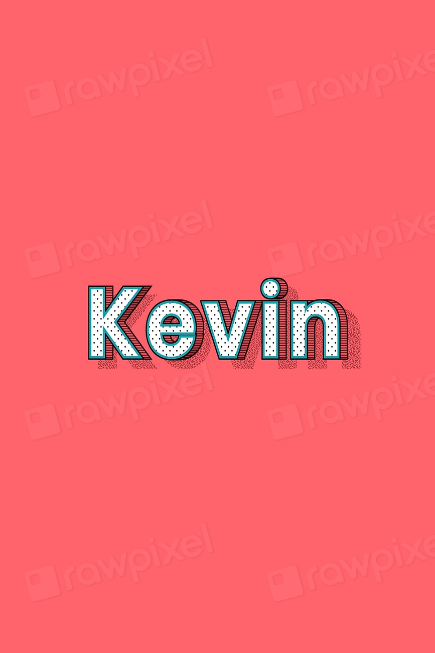 Kevin vector halftone word typography | Free Photo - rawpixel