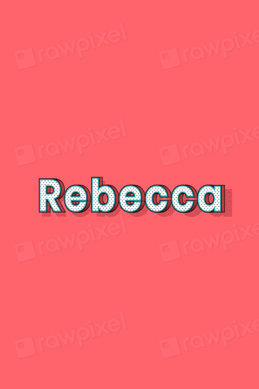 Rebecca vector halftone word typography | Free Photo - rawpixel