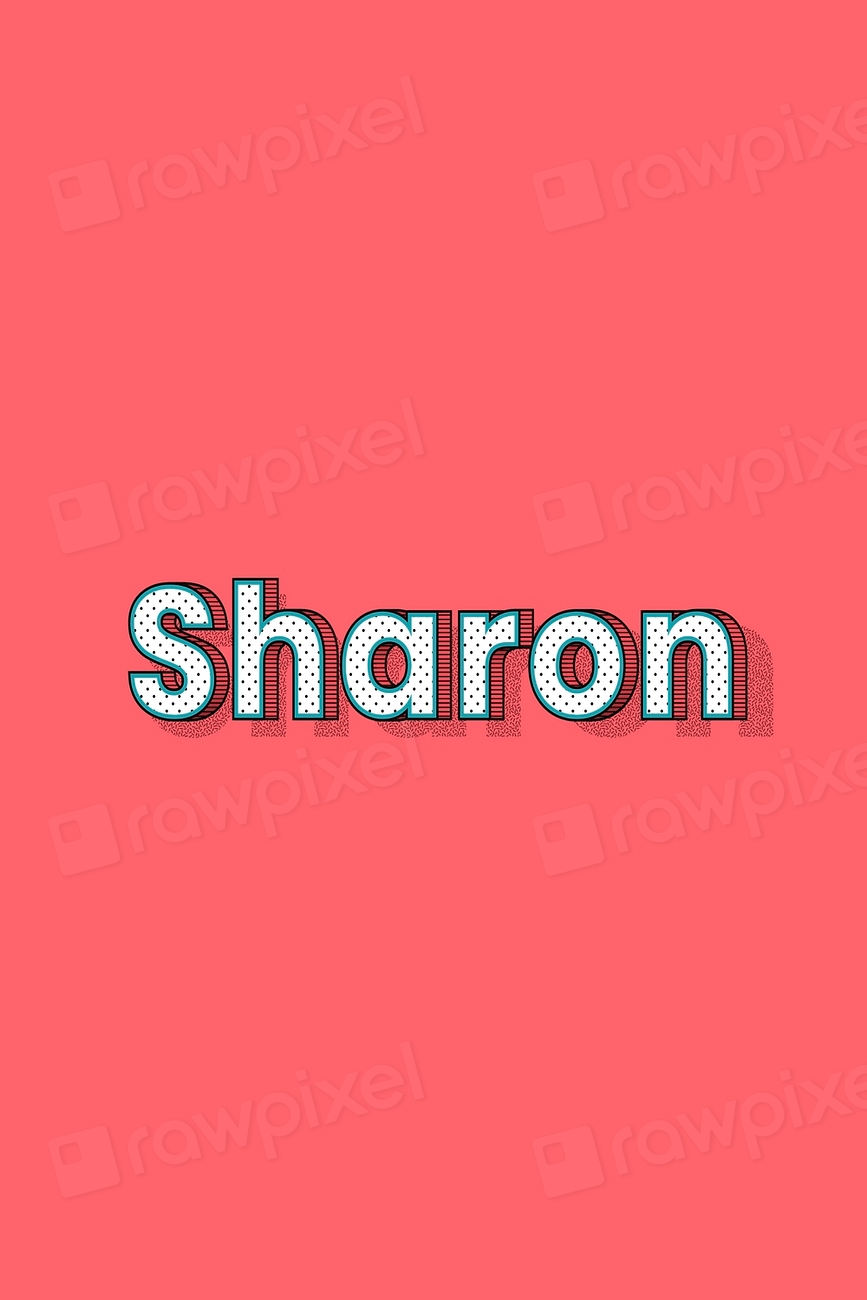 Sharon vector halftone word typography | Free Photo - rawpixel