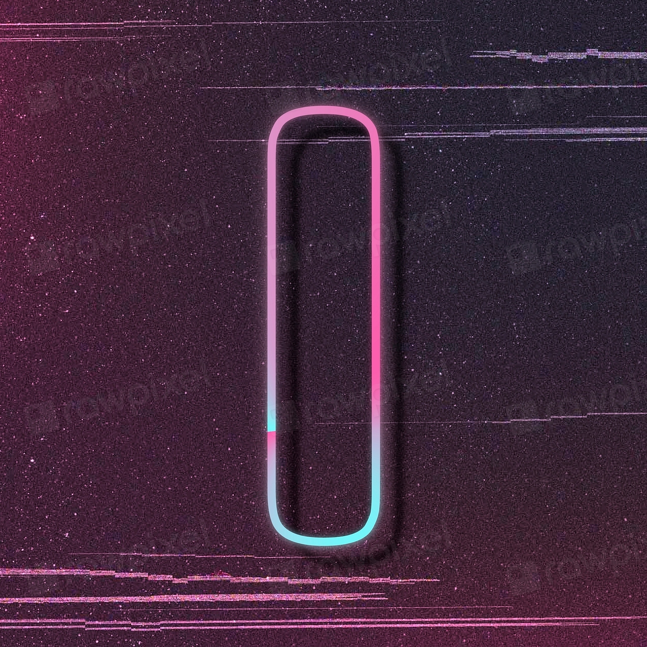 Capital letter I psd neon | Premium PSD - rawpixel