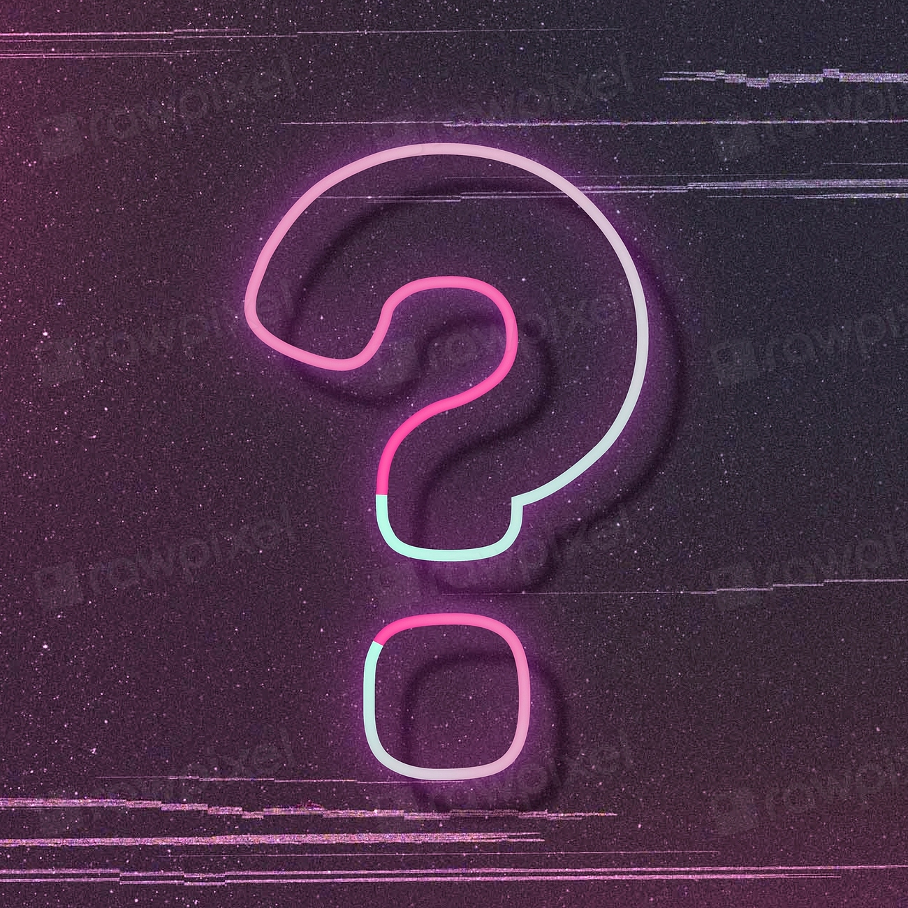 Pink neon glow question mark | Premium Vector - rawpixel