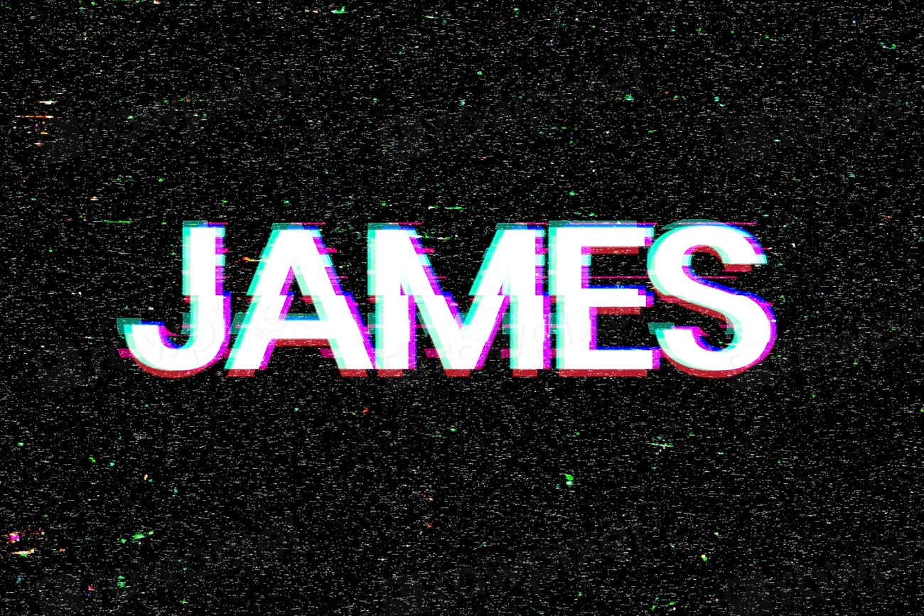 Psd James male name typography | Premium PSD - rawpixel