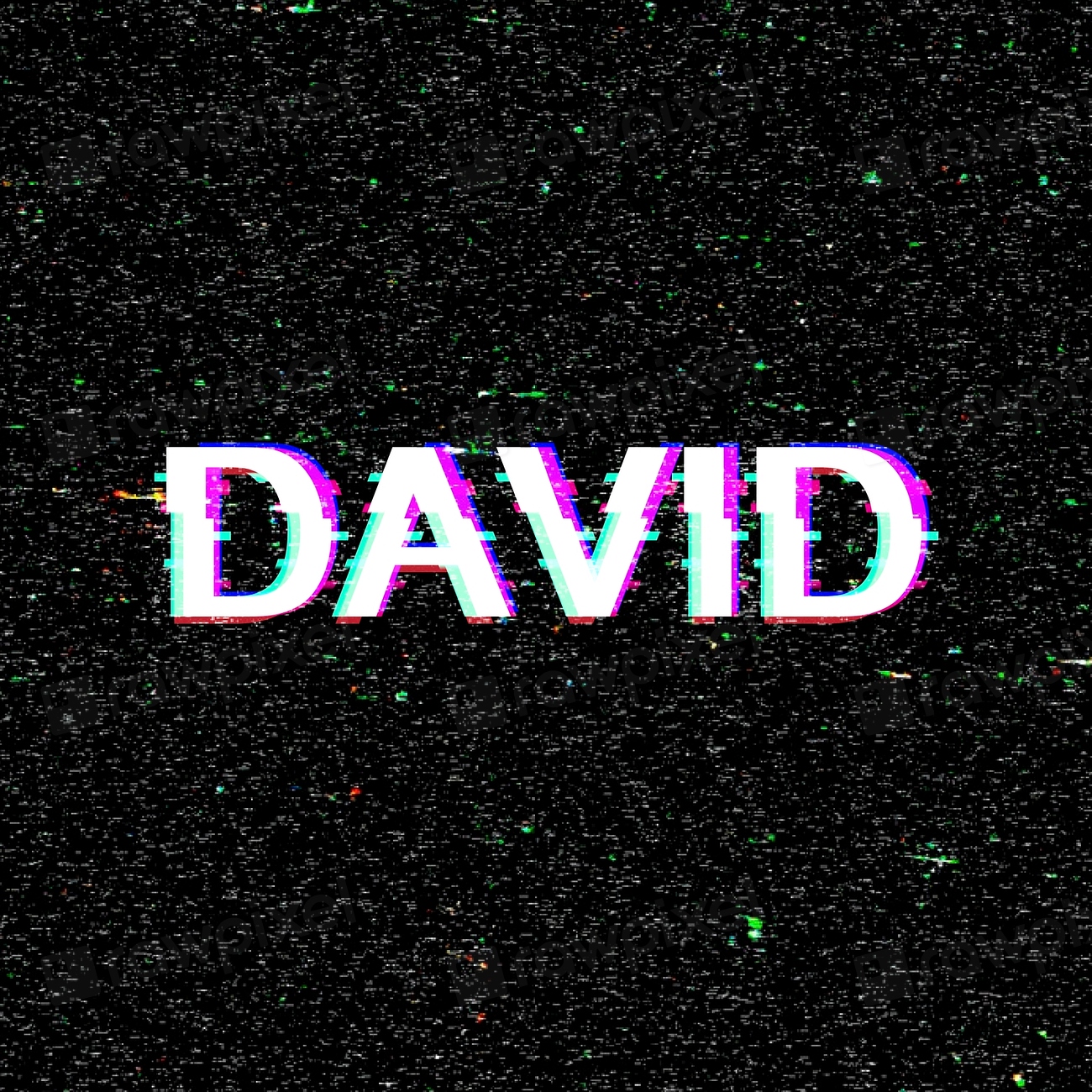 David name typography glitch effect | Free Photo - rawpixel