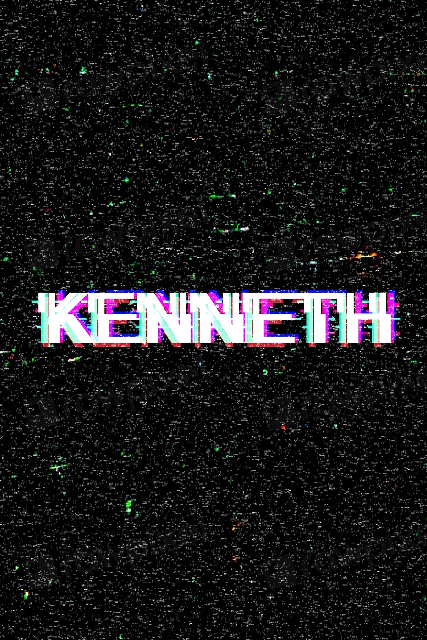 Kenneth male name typography glitch | Free Photo - rawpixel