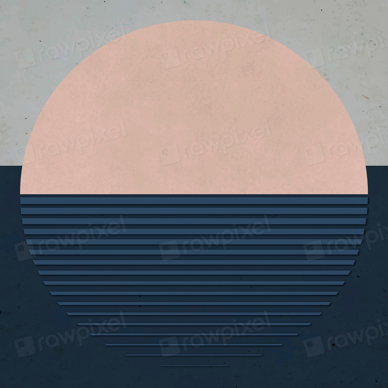 Landscape sun geometric vector minimal | Premium Vector - rawpixel