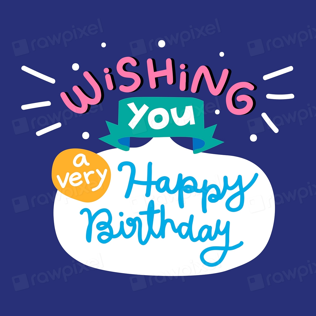 Birthday wish message card vector | Premium Vector - rawpixel