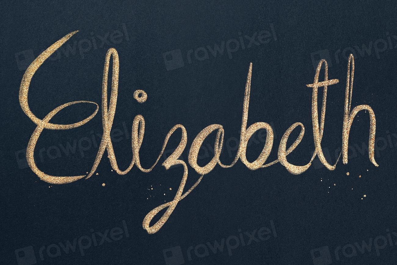 Elizabeth sparkling gold psd font | Free PSD - rawpixel