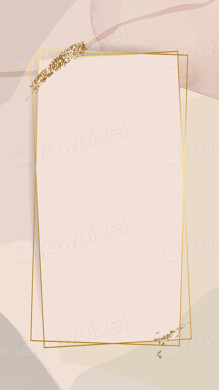 Gold frame neutral watercolor background | Premium Vector - rawpixel