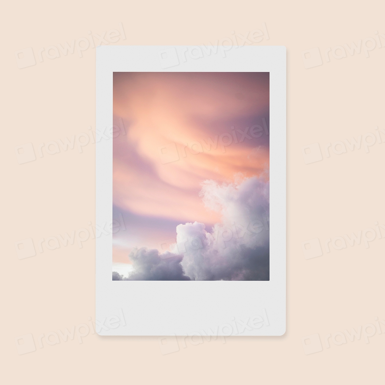 Cloudy sky picture frame illustration | Premium PSD Mockup - rawpixel