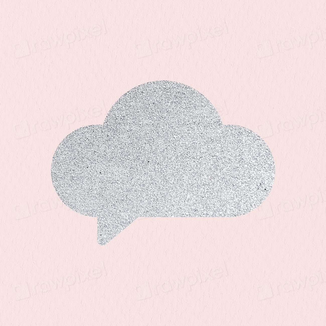 Glitter speech bubble illustration | Premium PSD - rawpixel