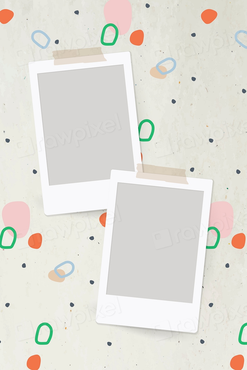 Blank picture frames on abstract | Premium Vector - rawpixel
