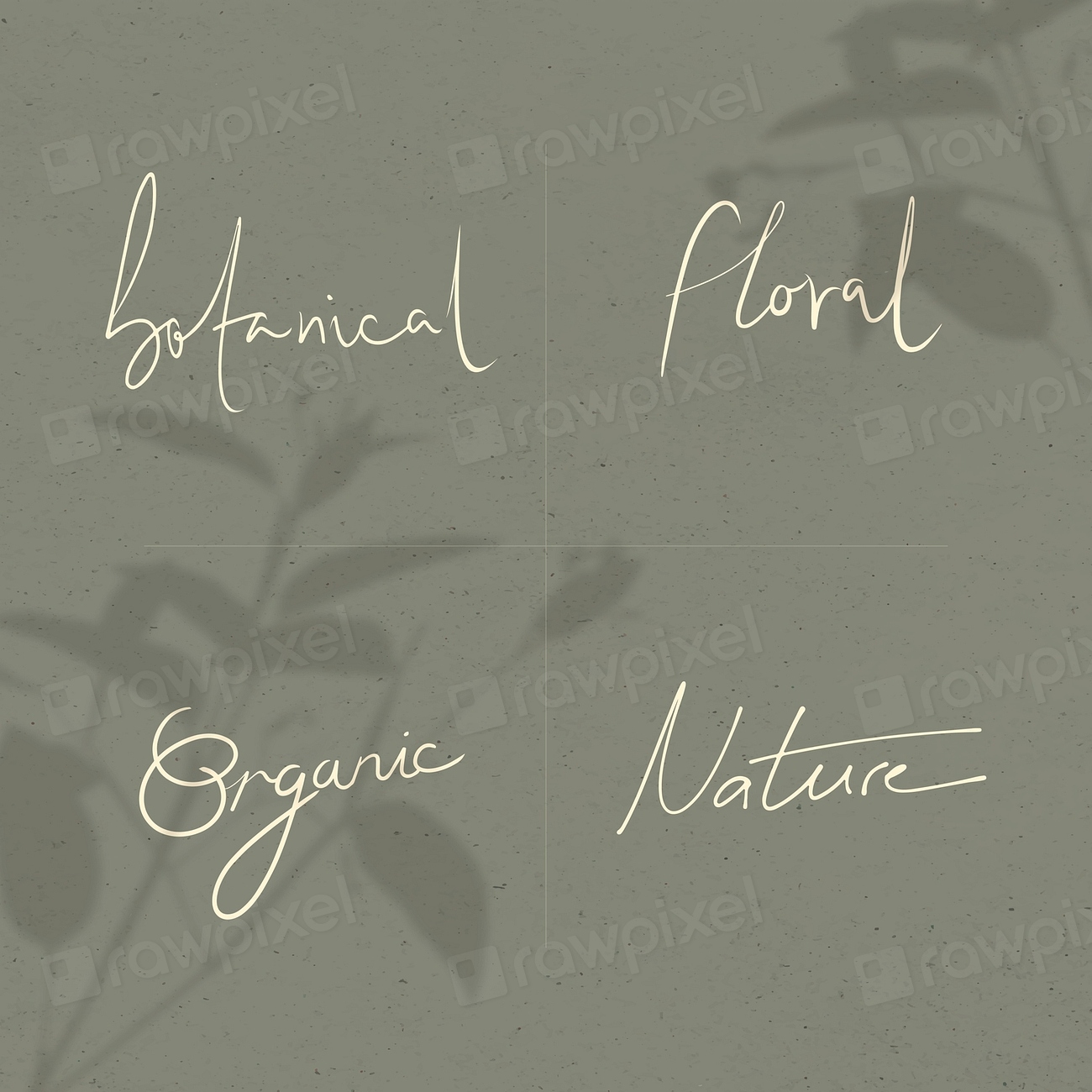Nature words minimal handwritten typography | Premium Vector - rawpixel