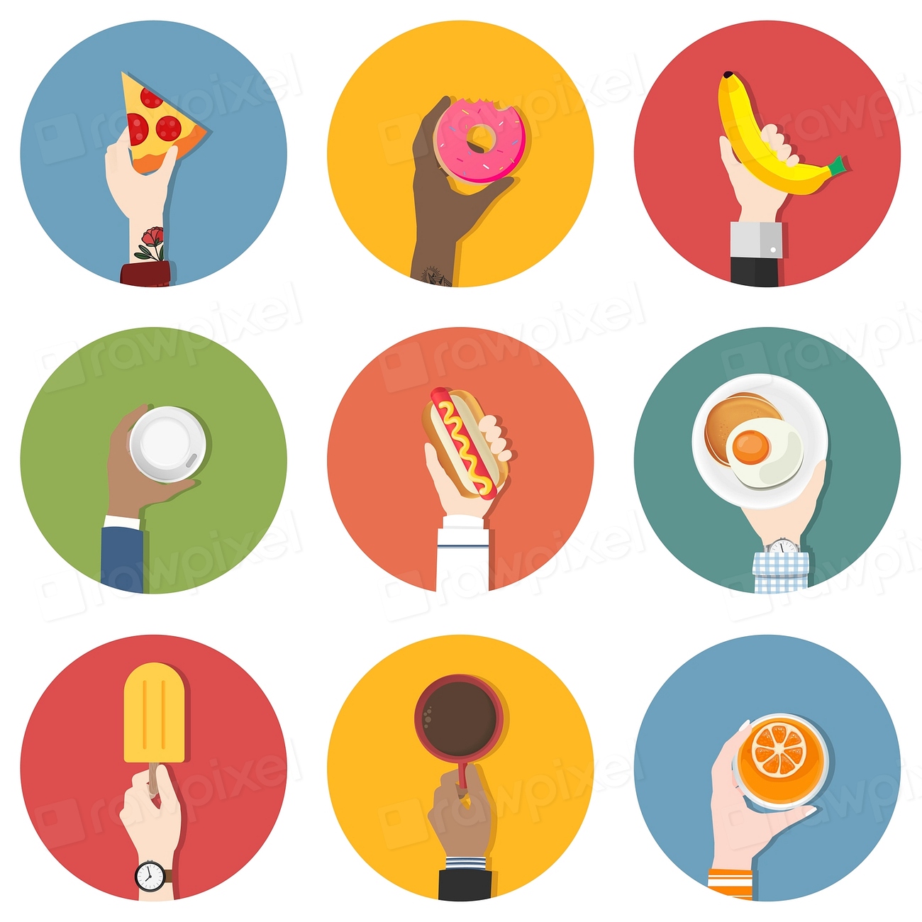 Collection of food vectors | Free Vector - rawpixel