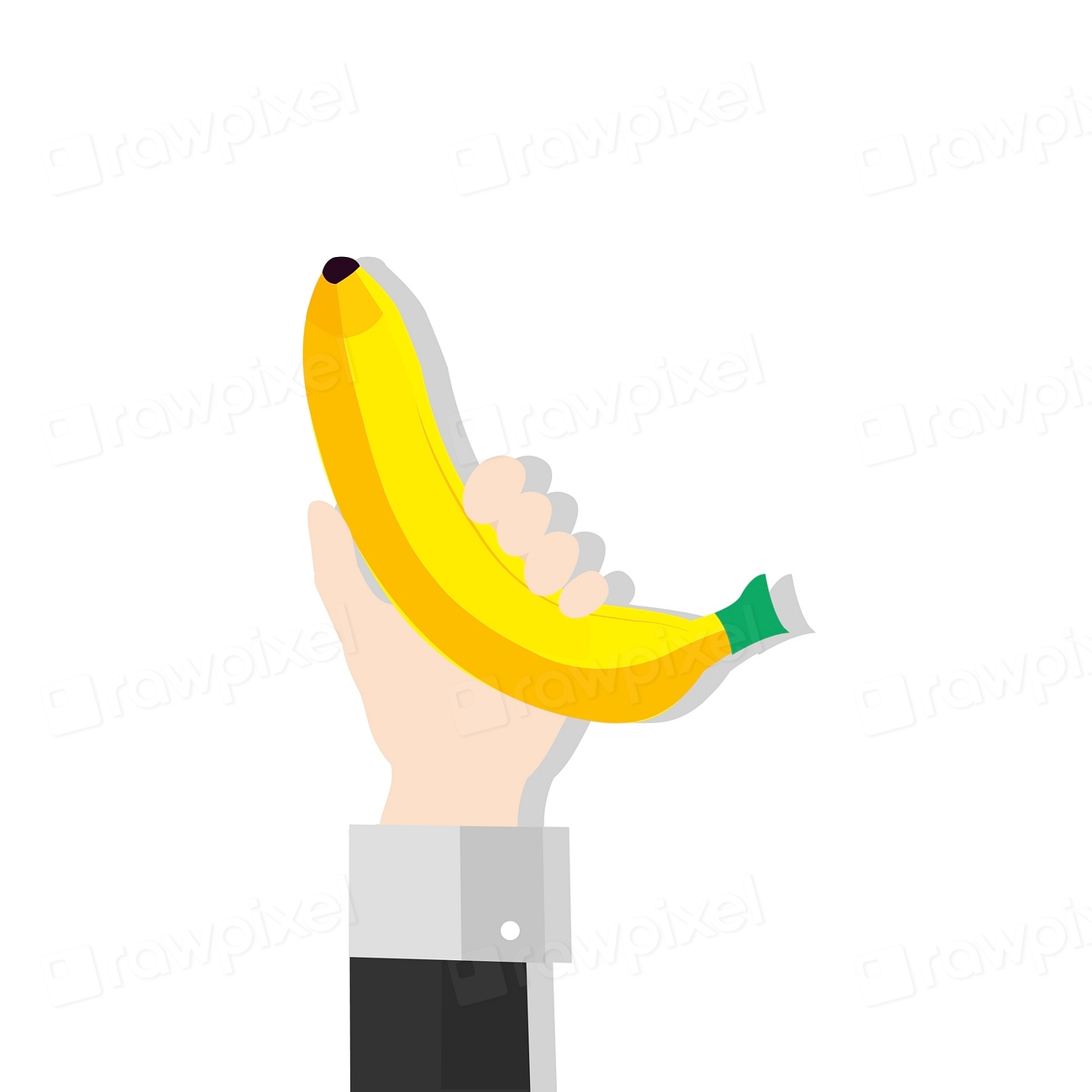 Illustration hand holding banana | Premium Vector - rawpixel