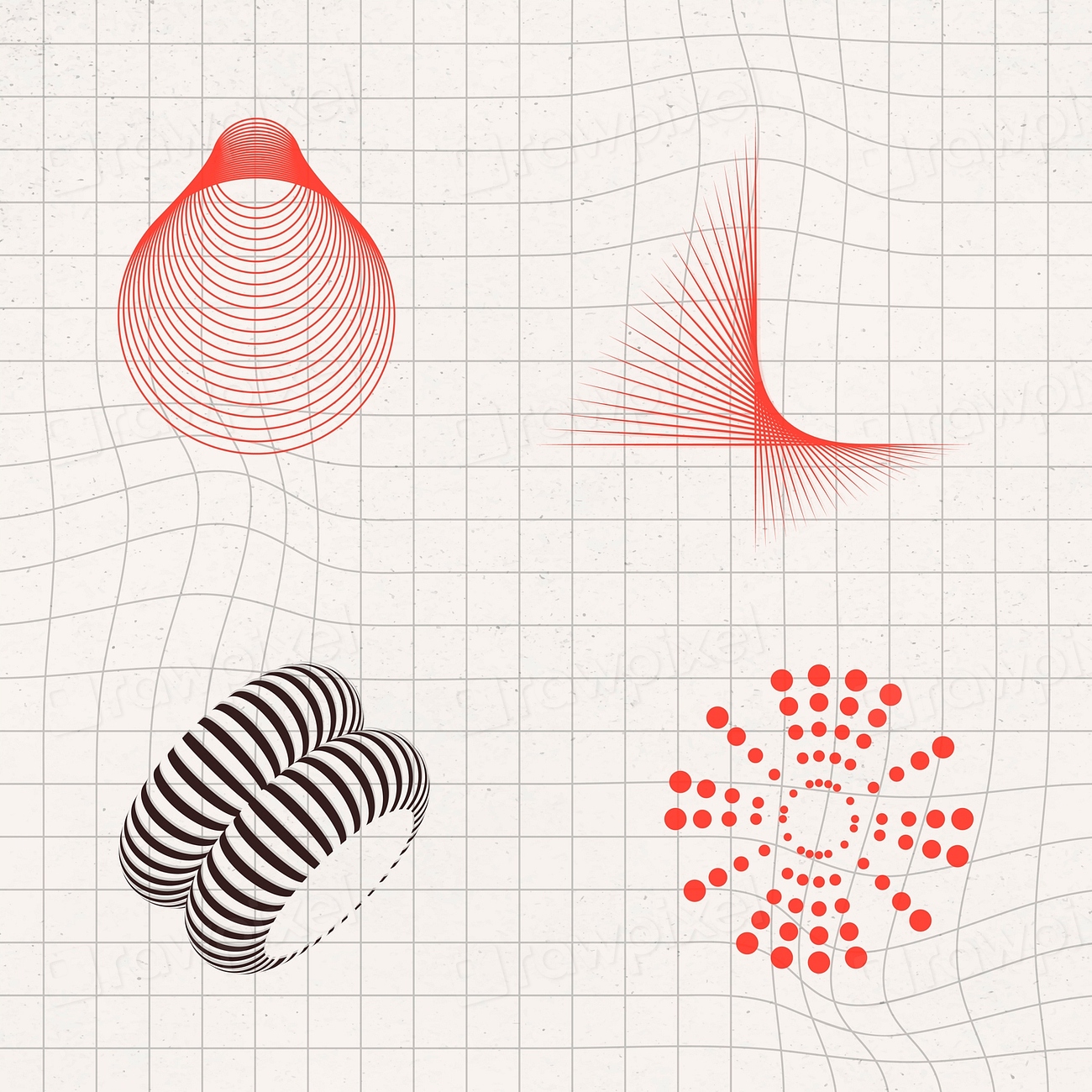 Abstract 3D design elements collection | Premium Vector - rawpixel