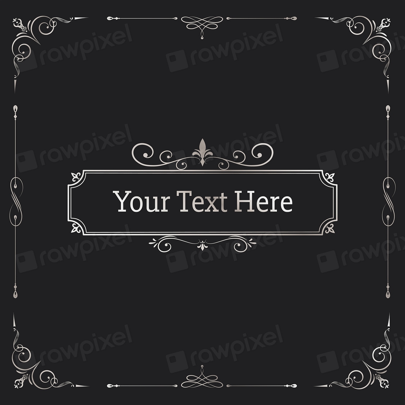 Decorative calligraphic ornament banner vector | Premium Vector - rawpixel