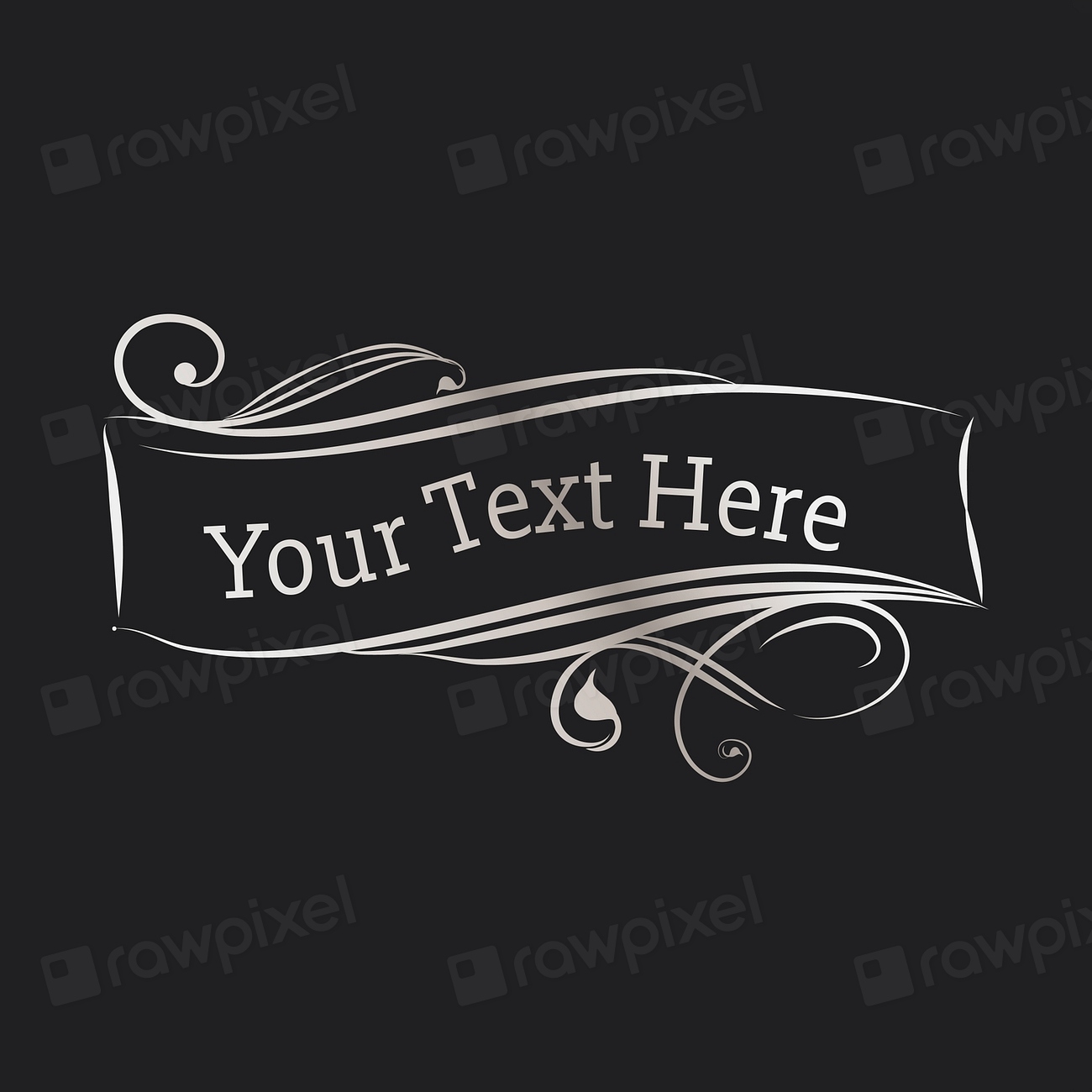 Decorative calligraphic ornament banner vector | Free Vector - rawpixel