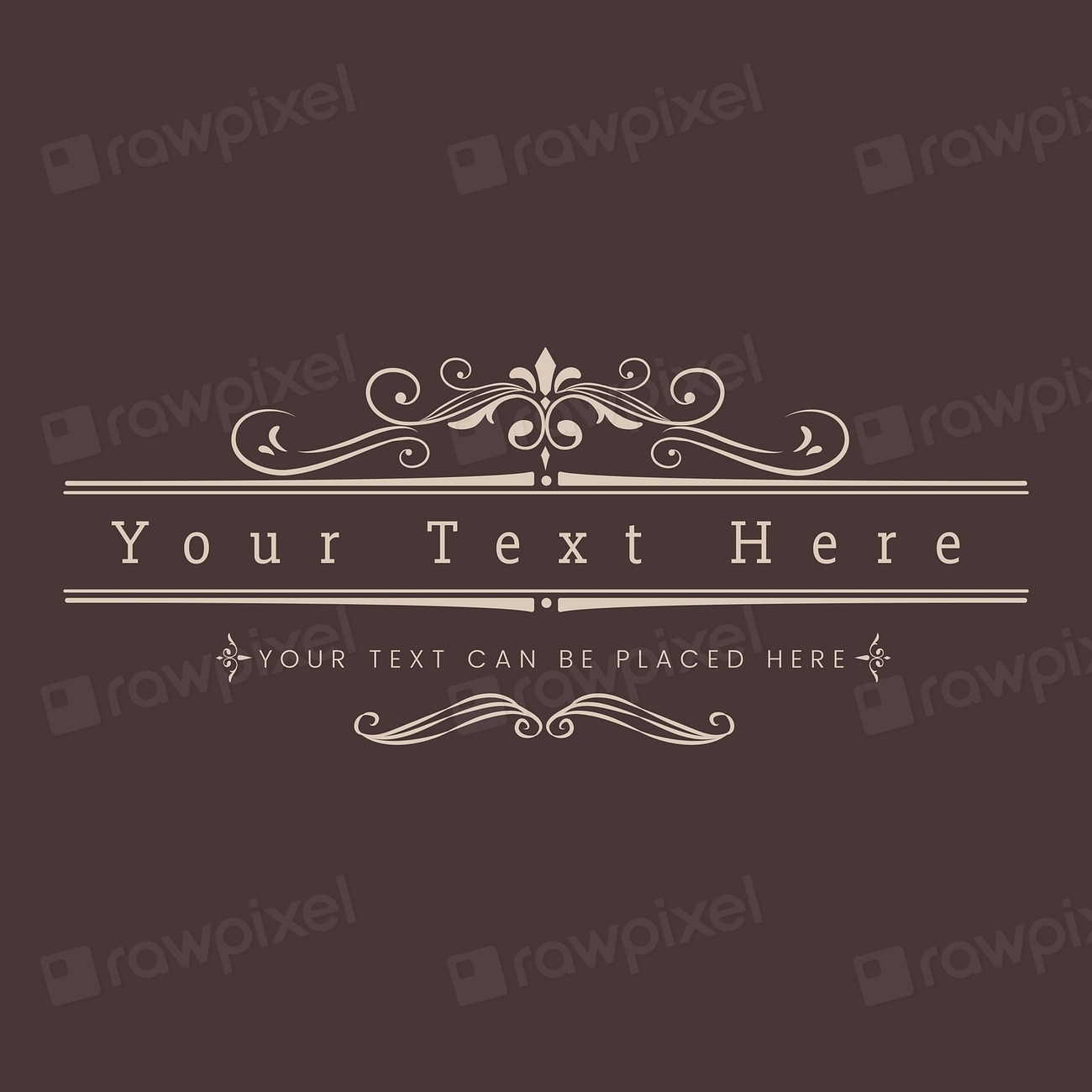 Decorative calligraphic ornament banner vector | Premium Vector - rawpixel