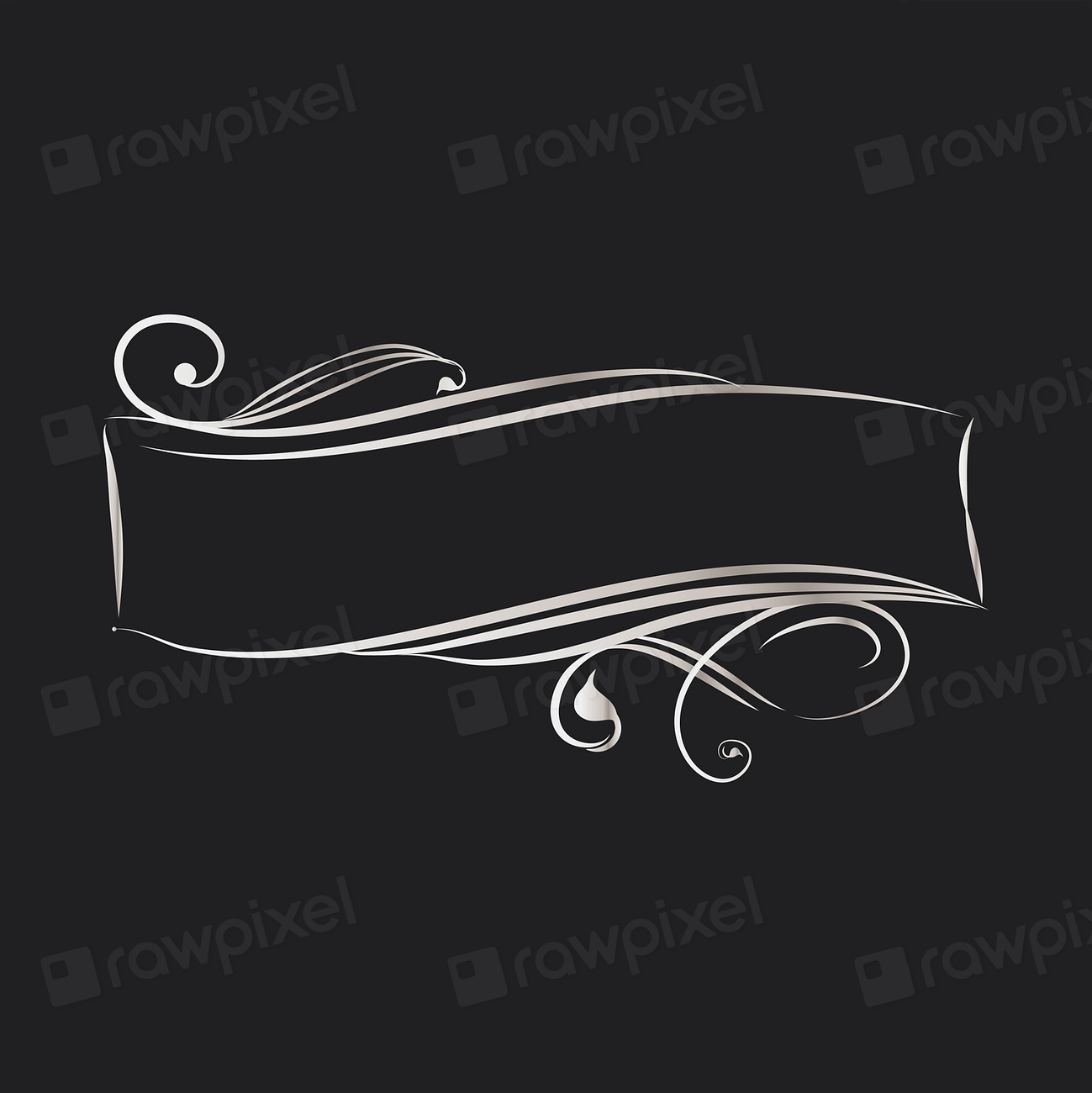 Decorative calligraphic ornament banner vector | Premium Vector - rawpixel