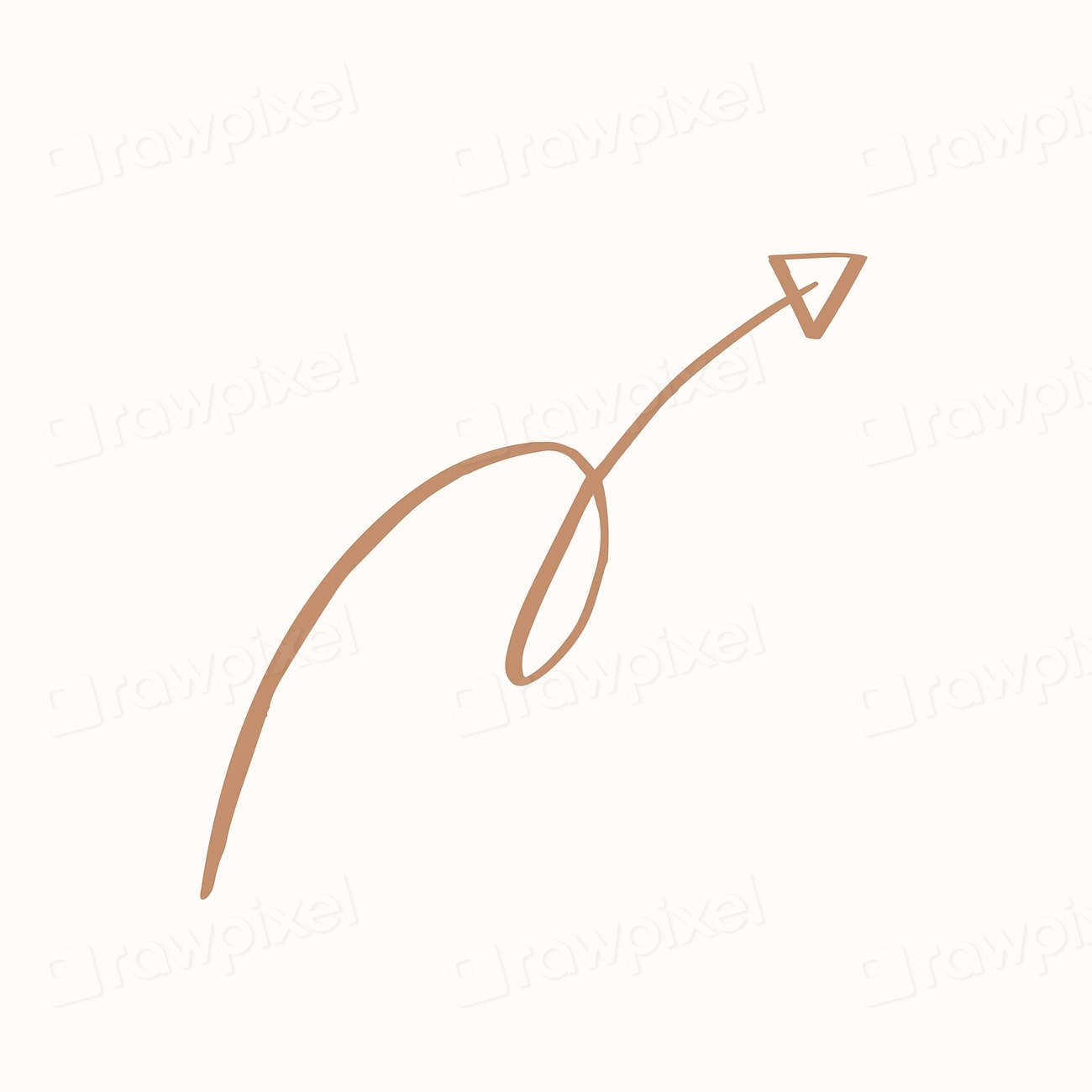 Gold doodle reverse arrow vector | Free Vector - rawpixel