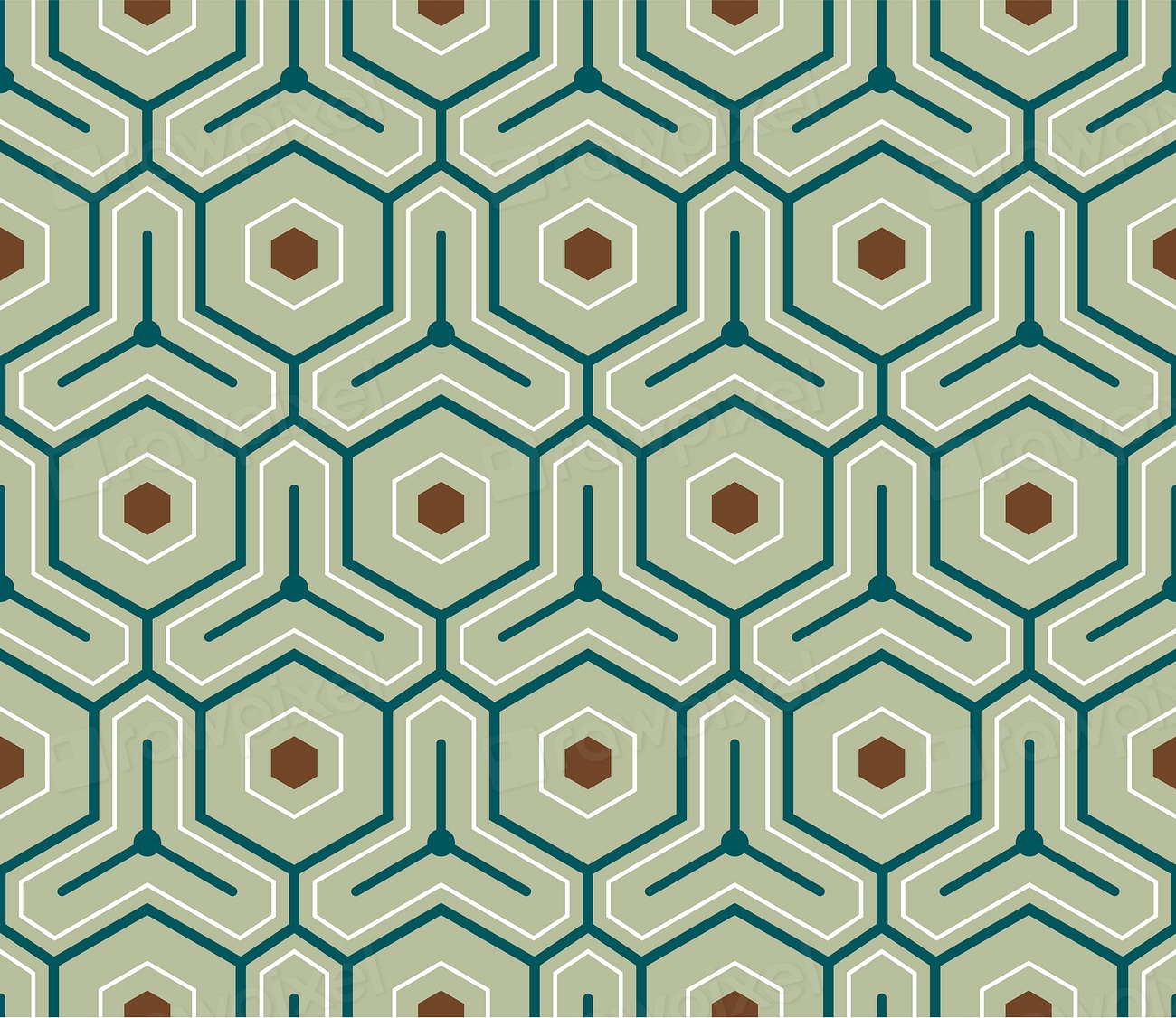 Vintage geometric pattern inspired by The | Free Vector - rawpixel