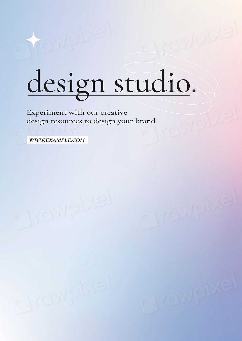 Design studio poster psd on pastel | Free PSD Template - rawpixel