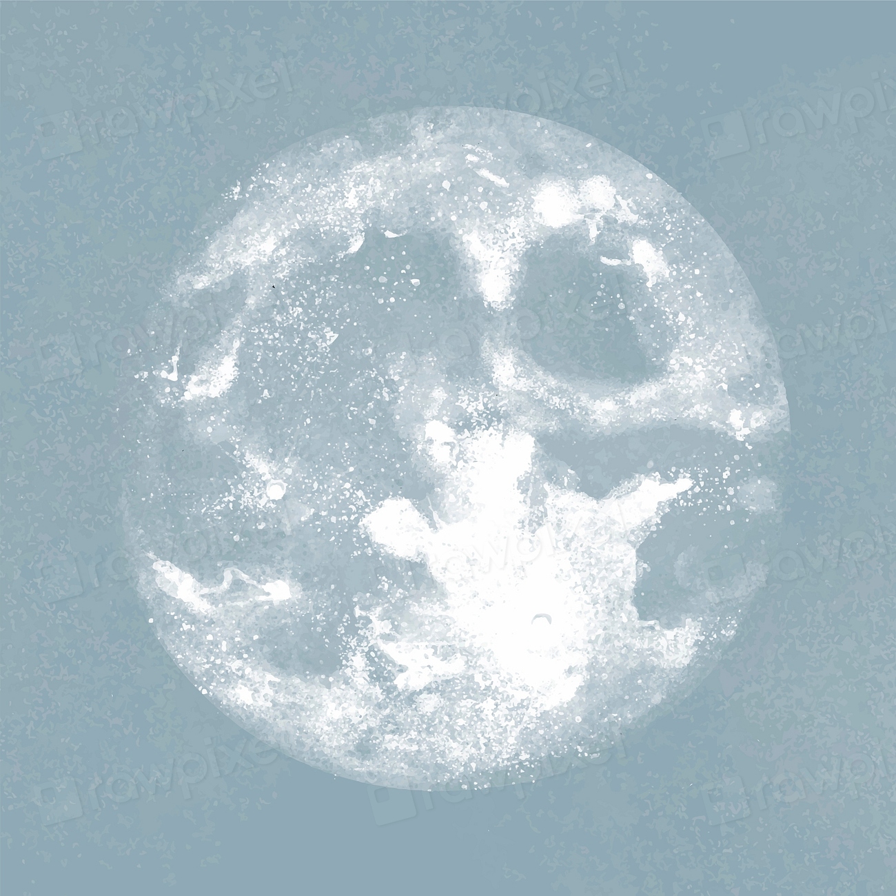 Grey full moon illustration vector | Premium Vector Illustration - rawpixel