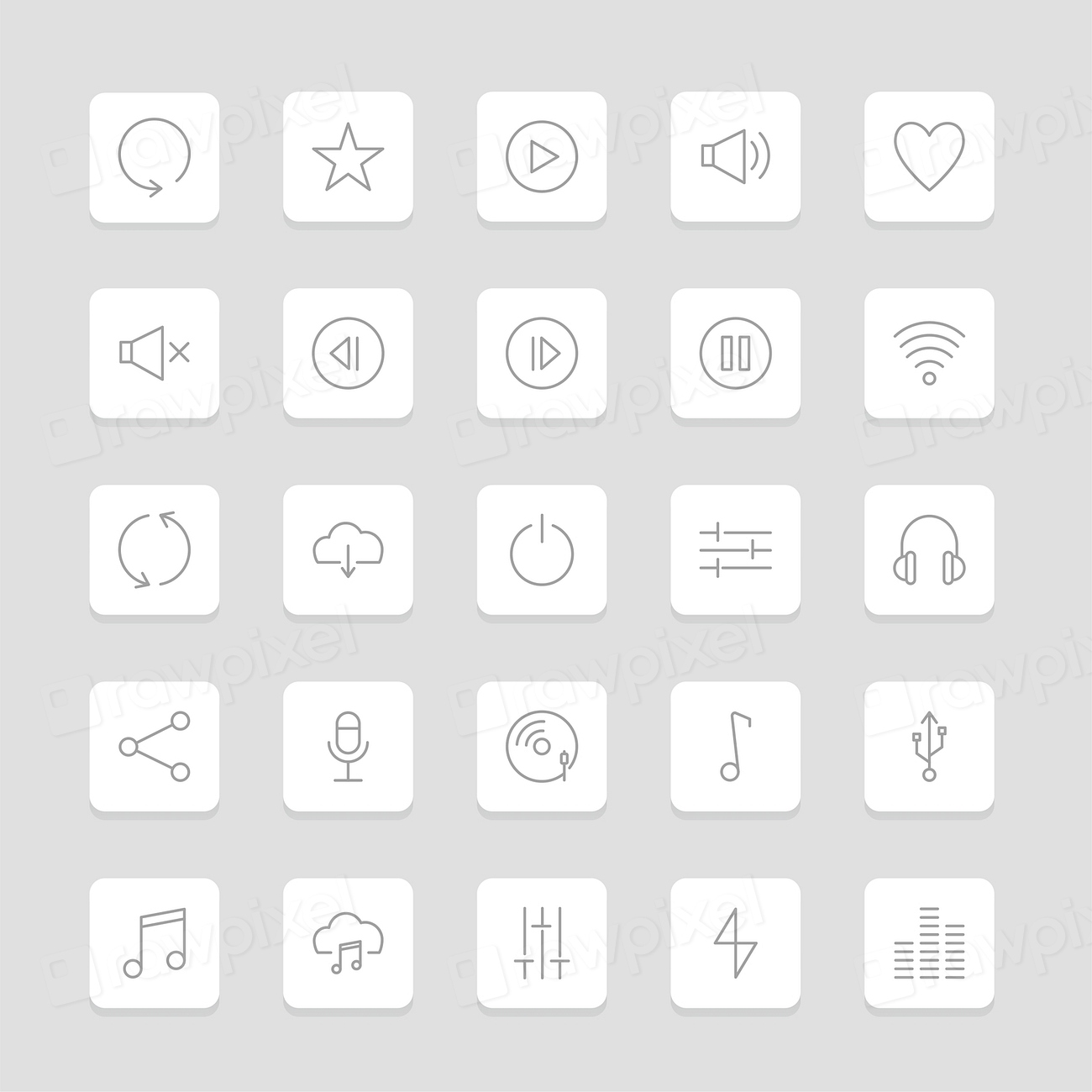 Vector set of website icons | Free Vector - rawpixel