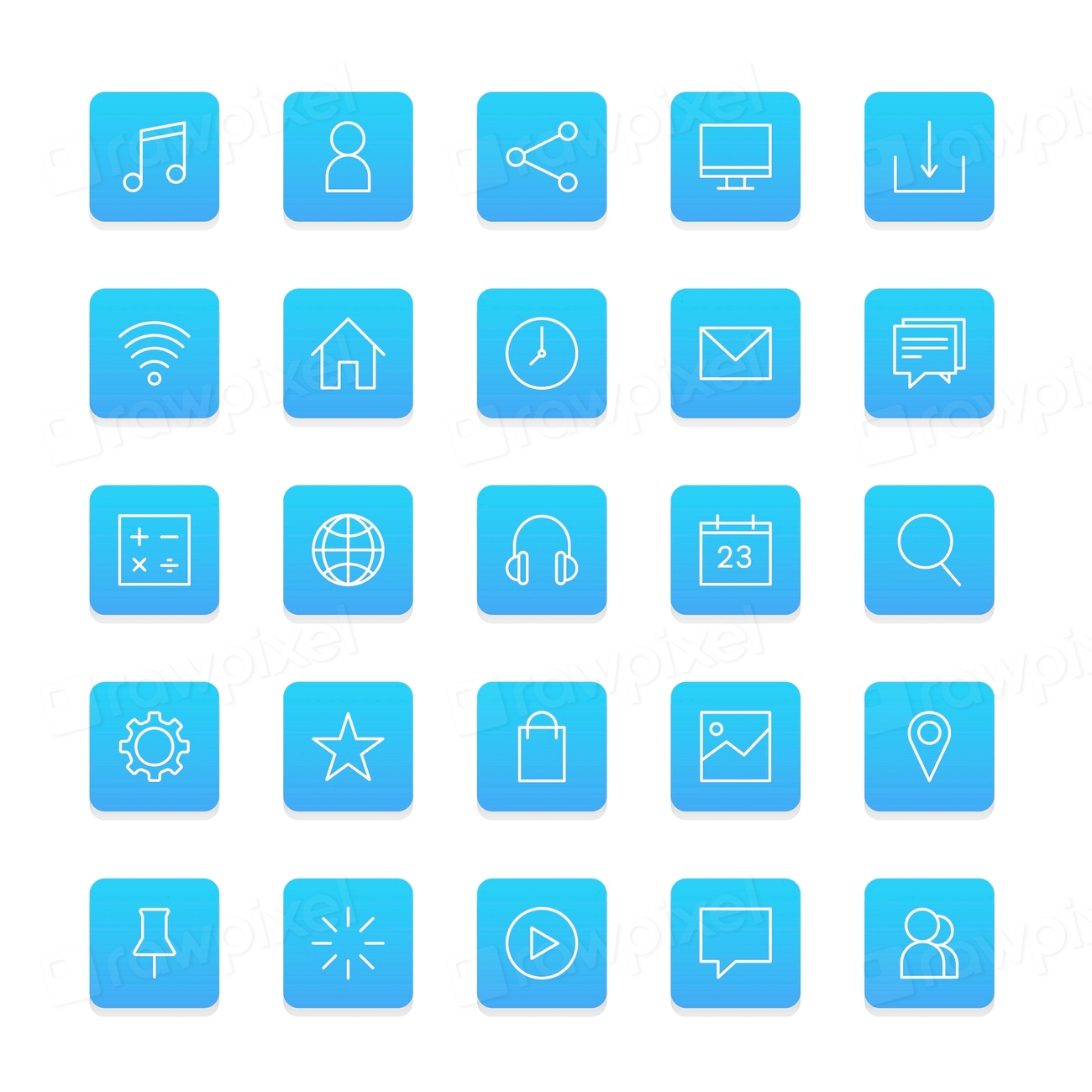 Vector set of website icons | Premium Vector - rawpixel