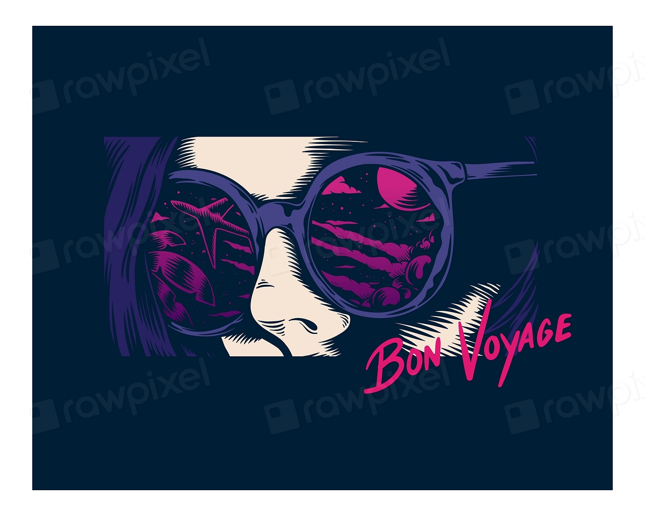 Bon voyage illustration wall art | Premium Photo - rawpixel