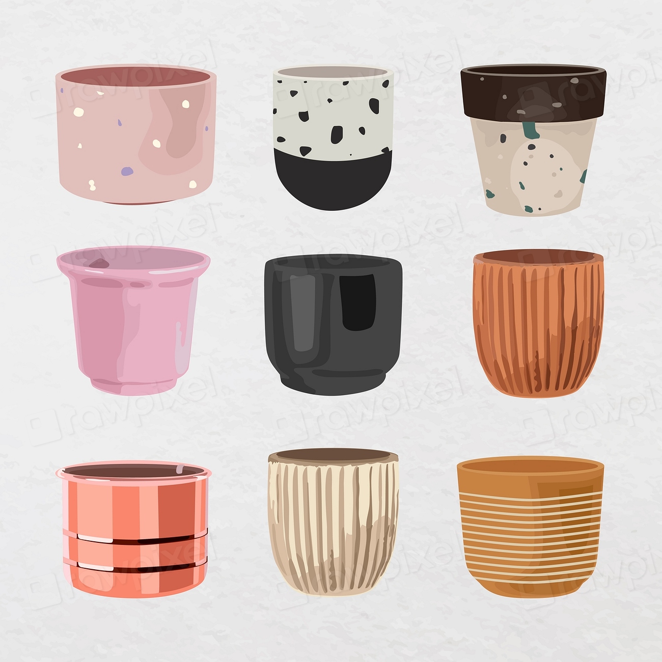 Ceramic plant pot vector illustration | Premium Vector - rawpixel