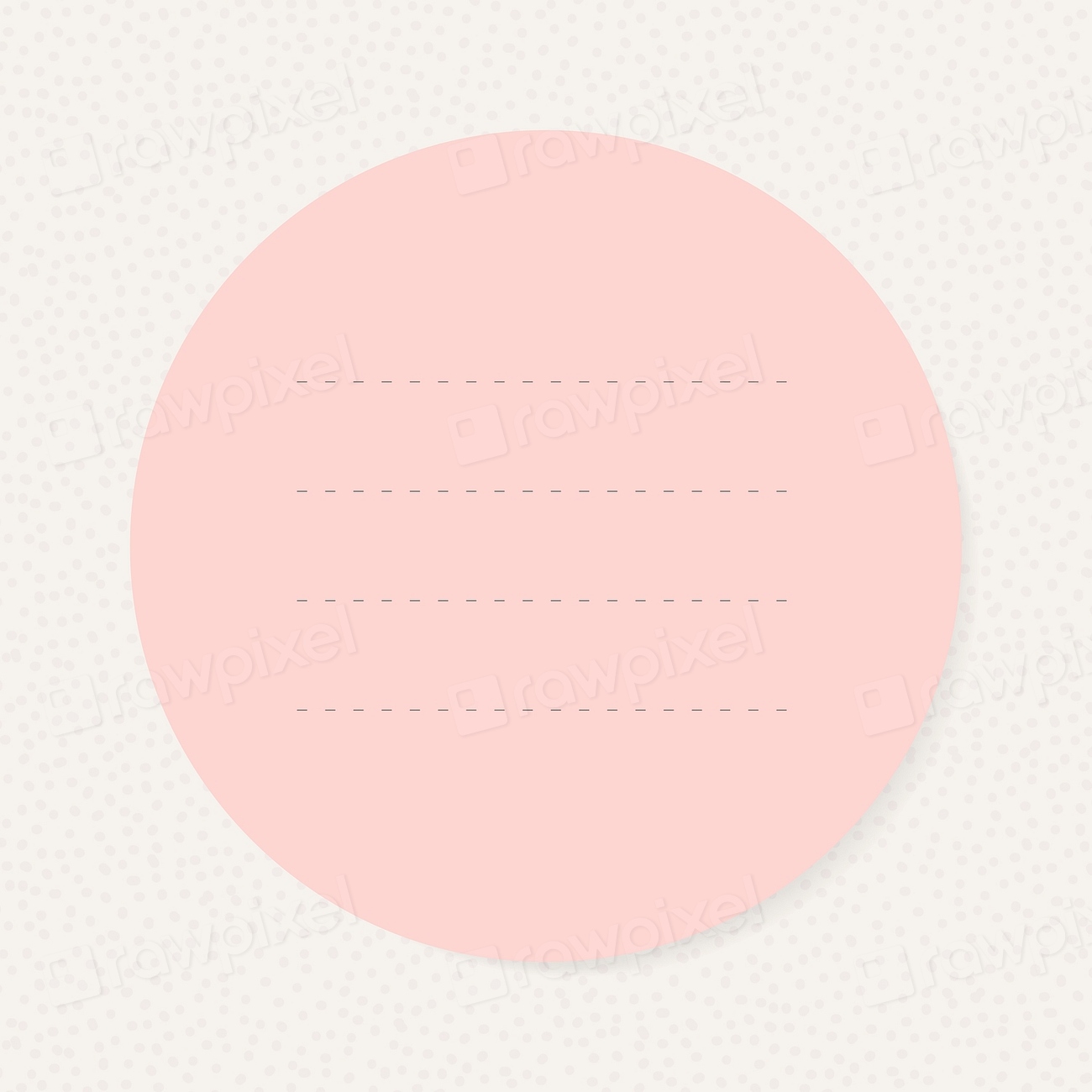 Blank pink circle notepaper graphic | Premium Photo - rawpixel